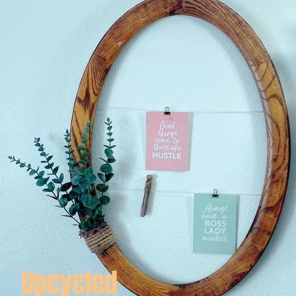 Wall Decor | Handmade Upcycled Solid Oak Frame | Poshmark